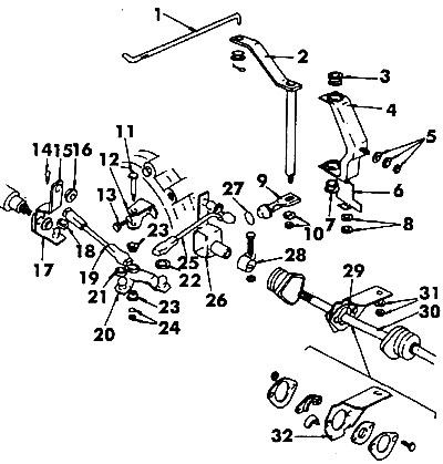Replacement and adjustment of the gear selection mechanism (Volkswagen ...