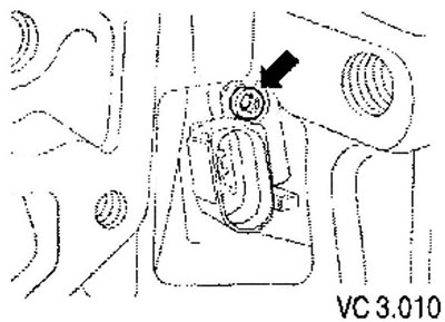 Removal and installation the crankshaft speed sensor (G28) (Volkswagen ...