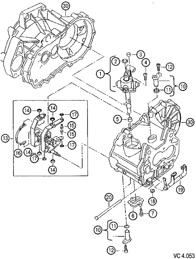 Volkswagen Caddy 3 2003-2010: Unutarnji mehanizam mjenjača ručnog ...