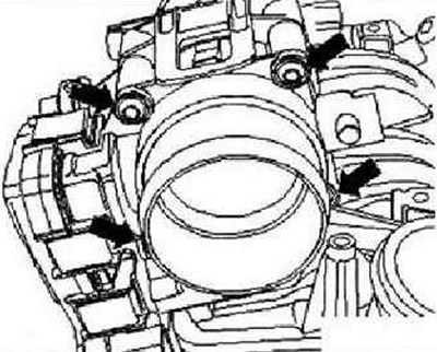 Removal and installation the throttle valve control unit and the ...